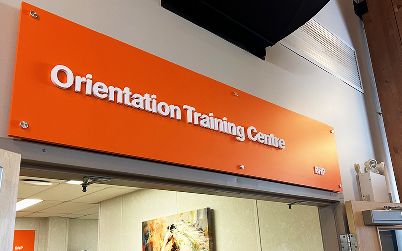 BHP Orientation Training Centre Signage & Decals – Graphic Ad