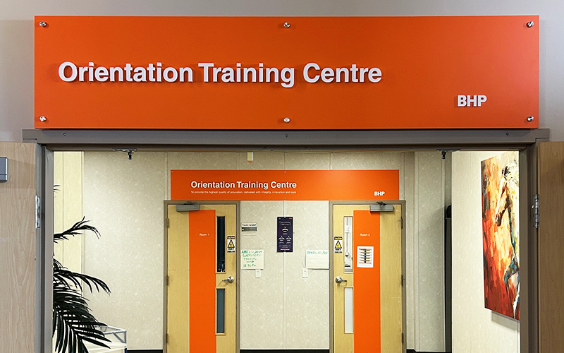 BHP Orientation Training Centre Signage & Decals – Graphic Ad